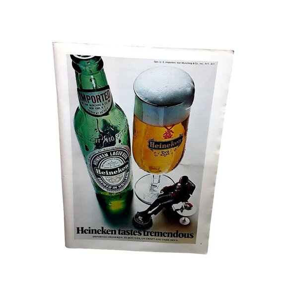 Other | 1973 Heineken Beer Tastes Tremendous Original Print Ad | Poshmark
